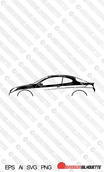 Digital Download car silhouette vector - Ford Puma MK1 Coupe 1997-2002 ...