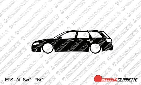Digital Download vector graphic - Lowered Audi A4 / S4 B7 Avant EPS ...