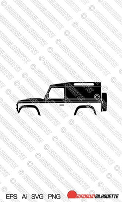Digital Download vector graphic - Land Rover Defender 90 Van classic E ...