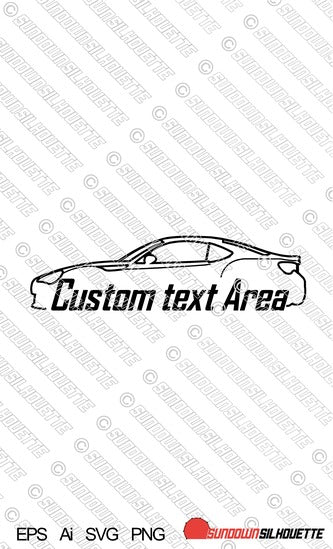 Digital Download car silhouette with text vector - Scion FRS EPS | SVG ...